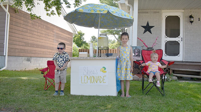 Local kids set up lemonade stand - The Equity