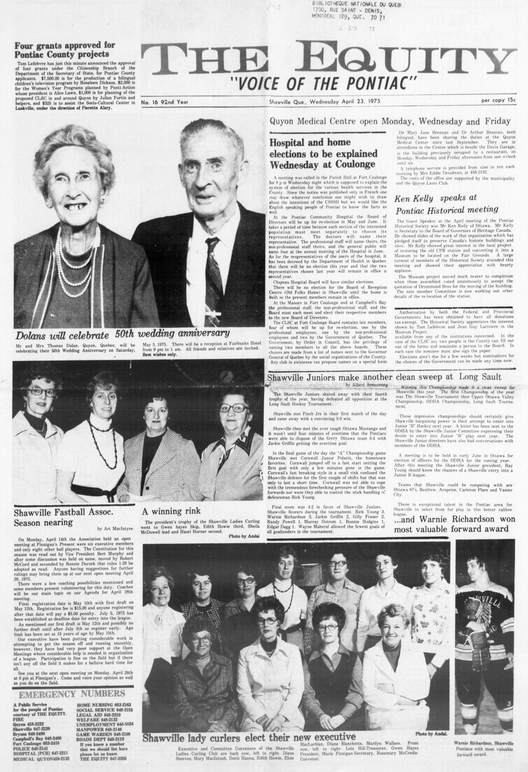 April 23, 1975 - The Equity